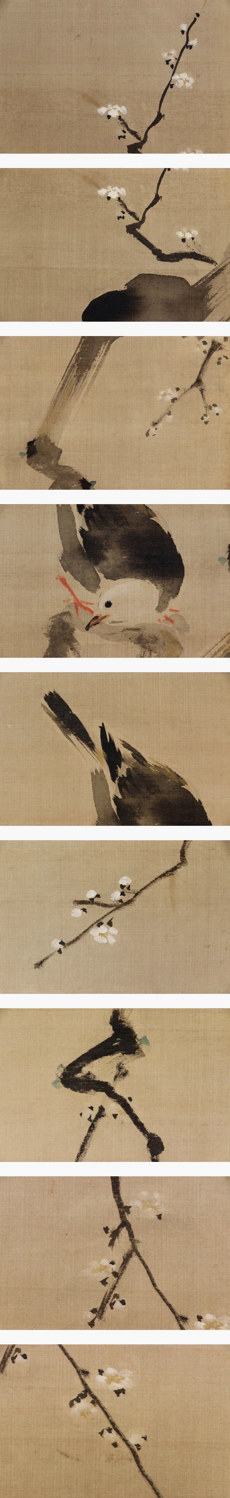 日本代購代標第一品牌【樂淘letao】－名品【真作】狩野伊川院【三対幅・鉄拐・慶祝図】 絹本 合箱 掛軸 v05010